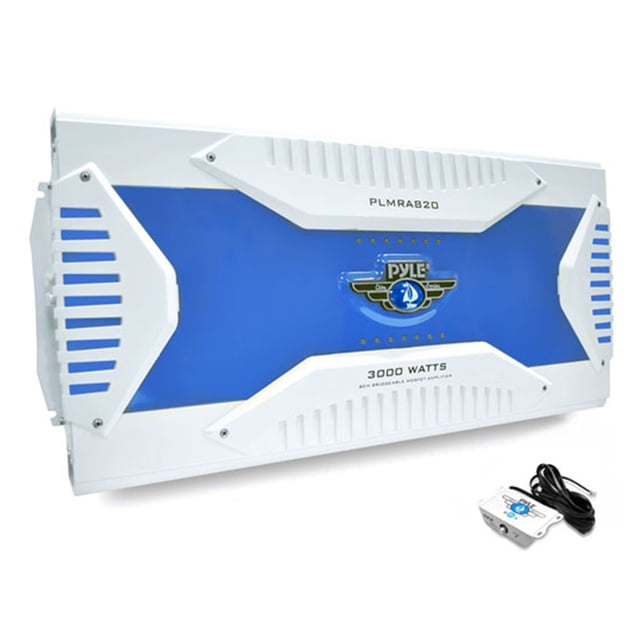 Pyle Elite 8 Channel 3000 Watt Amp Waterproof Marine Bridgeable ...