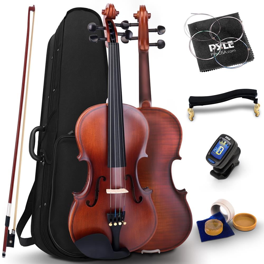 Pyle Full Size Beginner Violin - 4/4 23-Inch Student Full Size Violin ...