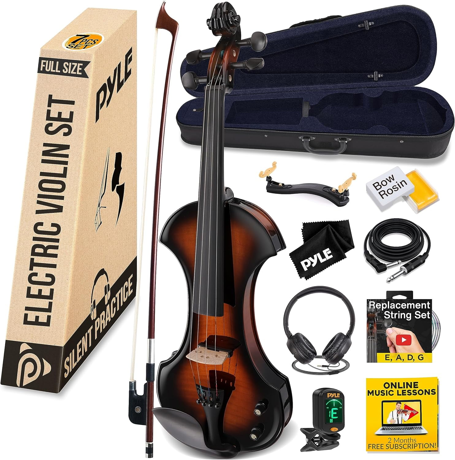 Pyle Full Size Electric Violin and Amplifier Kit - Walmart.com