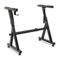 Pyle Heavy Duty Adjustable Piano Keyboard Stand with Wheels, Black ...
