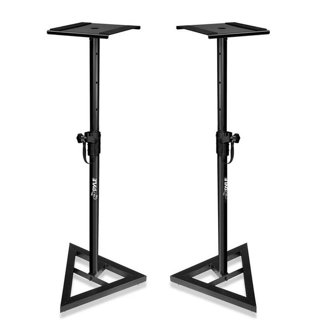 Pyle Heavy Duty Telescoping Height Adjustment Monitor Speaker Stands (Pair) - Walmart.com
