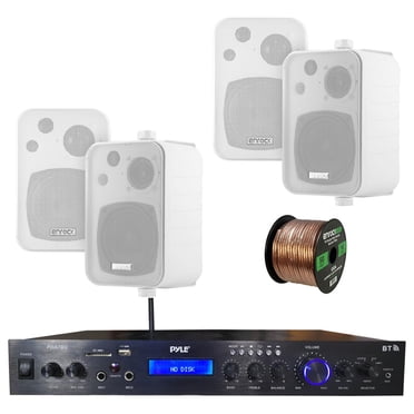 Pyle Home Theatre Amplifier Receiver with AM FM Tuner, Bluetooth, Sub ...