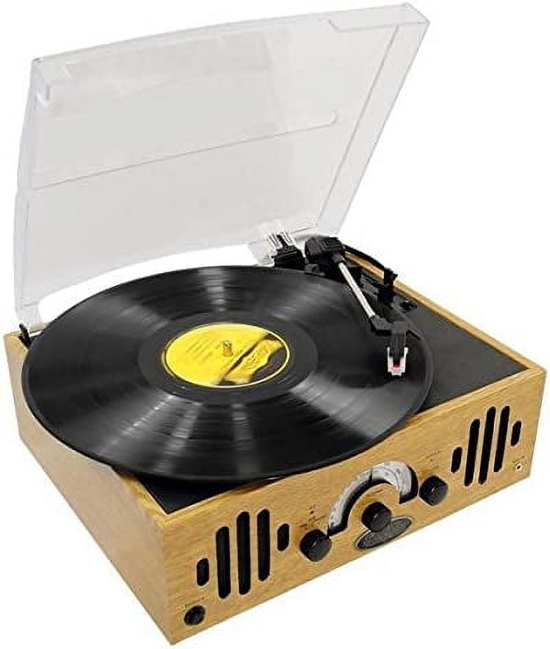 Pyle Home Upgraded Version Vintage Record Player - Classic Vinyl Player ...