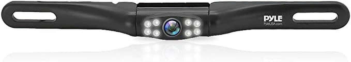 Pyle License Plate Rear View Camera - Built-in Distance Scale Lines ...