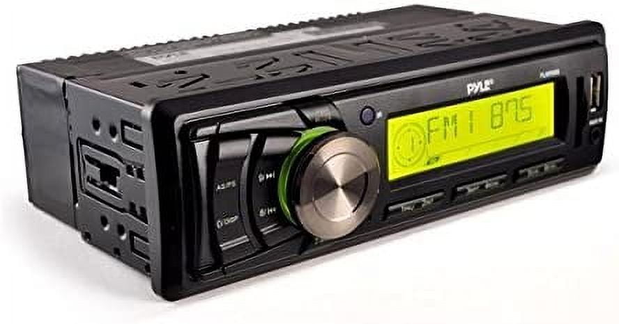 Pyle Marine Stereo Head Unit Receiver 12v Single DIN Style Digital Boat ...