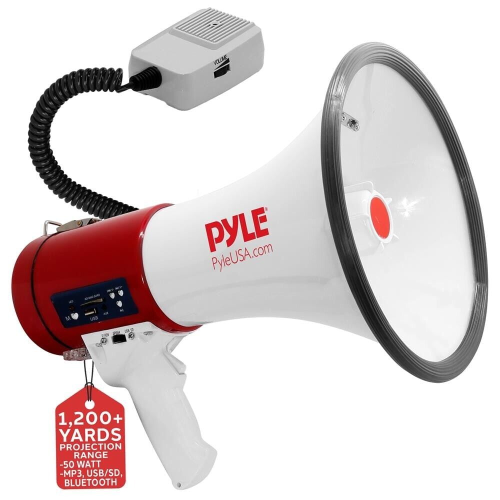 Pyle Megaphone Speaker USB SD AUX Player Rechargeable Battery/ PMP57LIA ...
