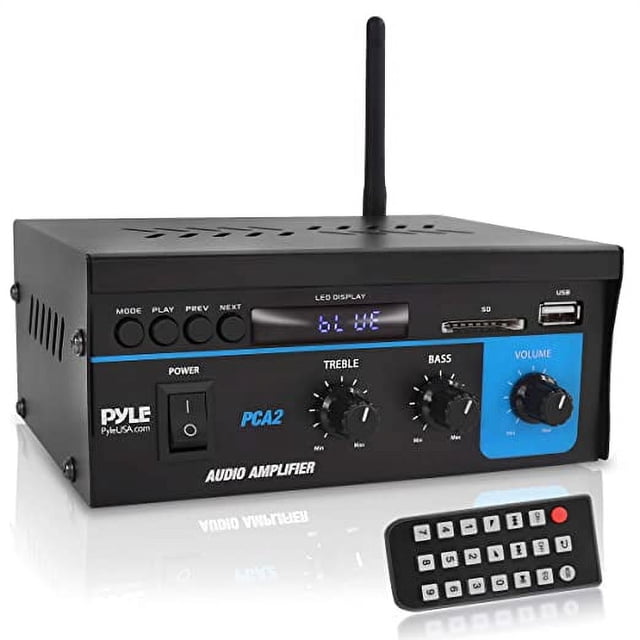 Pyle PCA2 80 Watt Stereo Sound Speaker Amplifier Receiver Home Audio ...