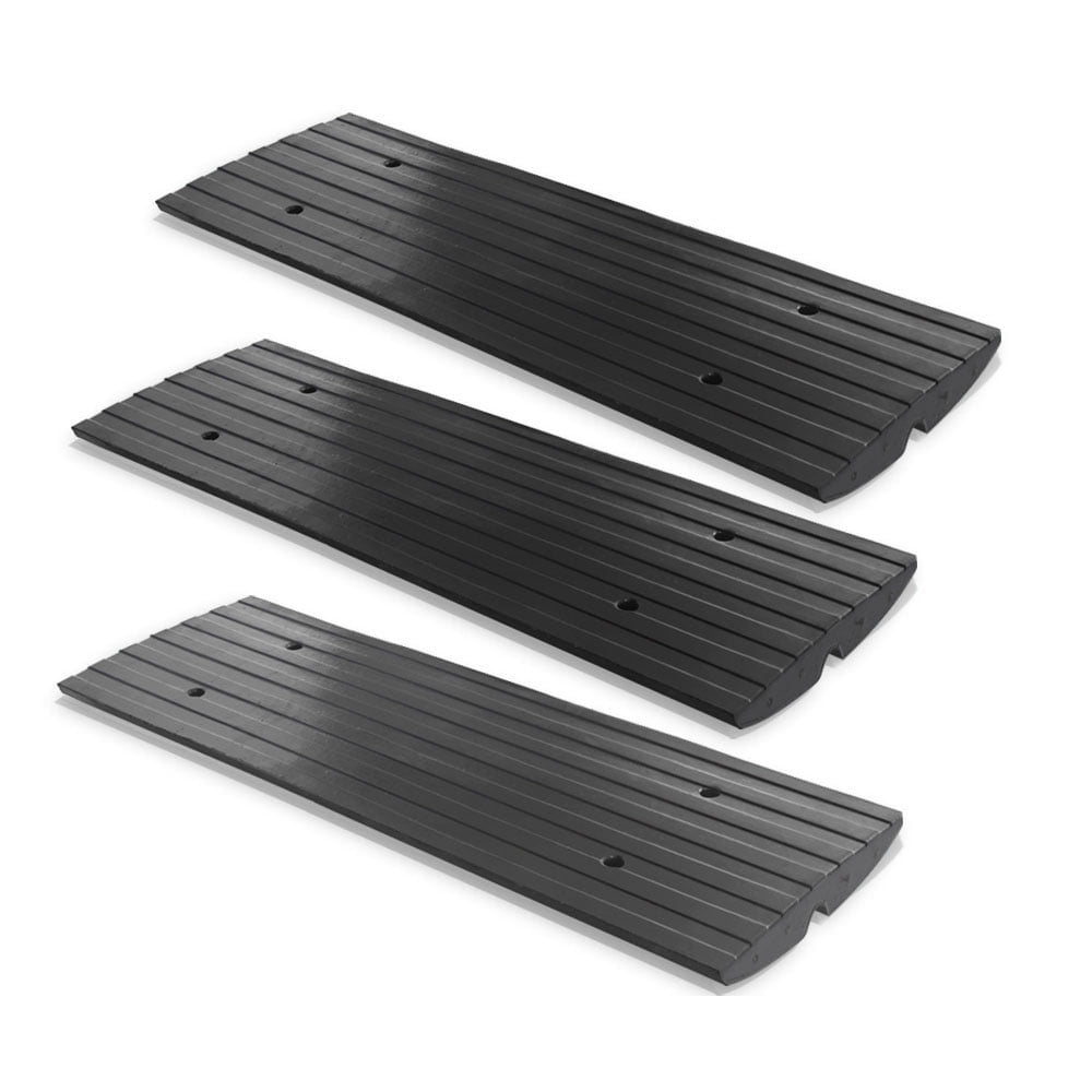 Pyle PCRBDR23 Rugged Rubber Ramp for Car & Auto-SUV Curb Driveway ...