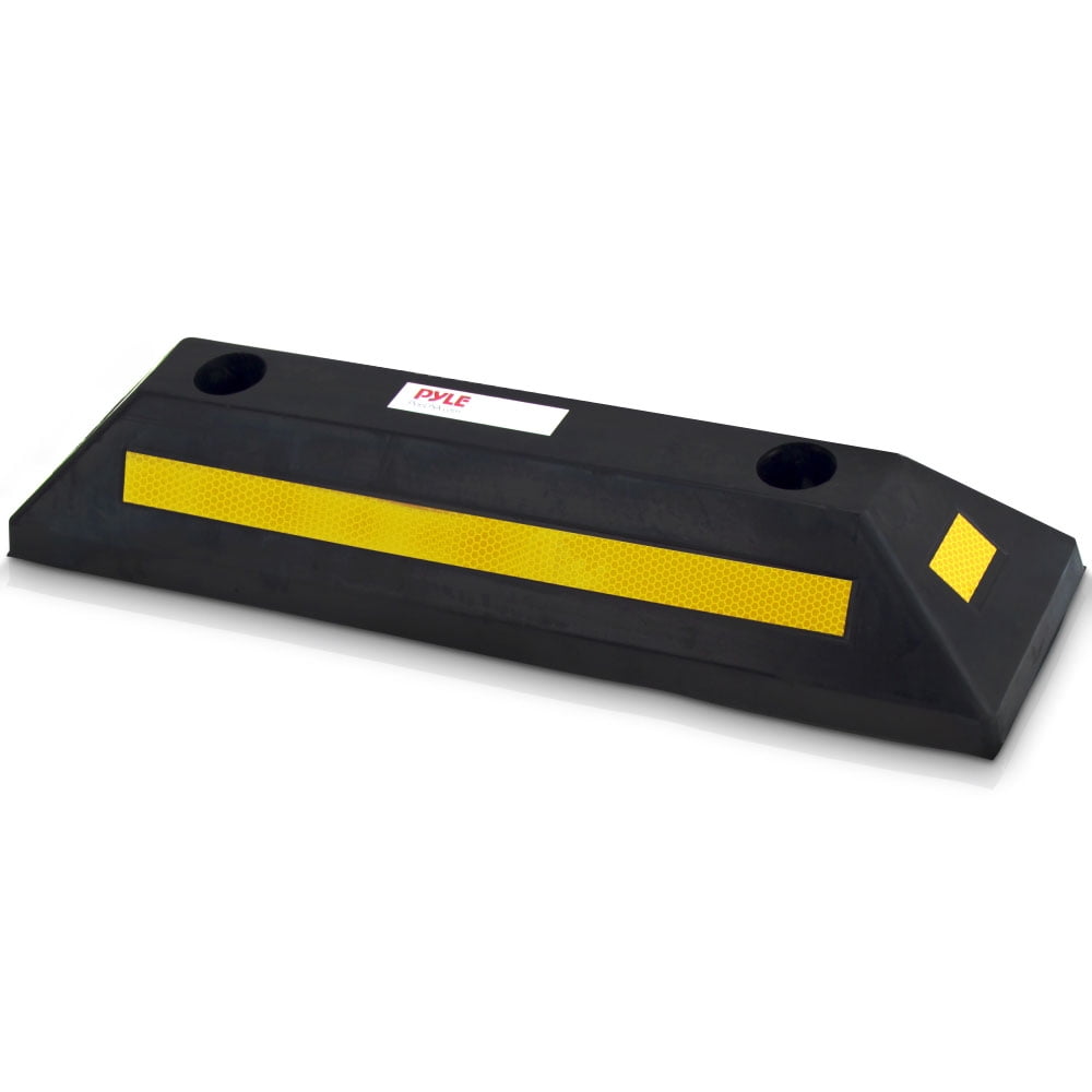 Pyle PCRSTP11 22 Inch Vehicle Driveway Parking Spot Wheel Guide Stop ...