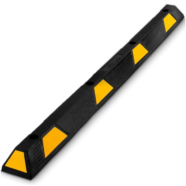 Pyle PCRSTP14 72" Car/Truck Vehicle Driveway Parking Spot Wheel Stop ...