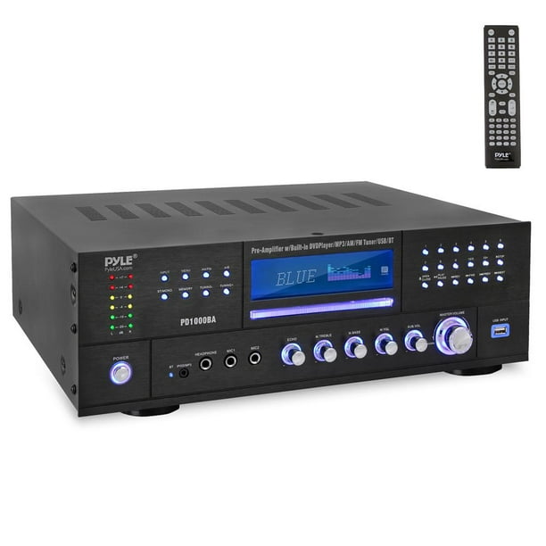 Pyle PD1000BA Bluetooth 4 Channel Home Theater Preamplifier Stereo ...