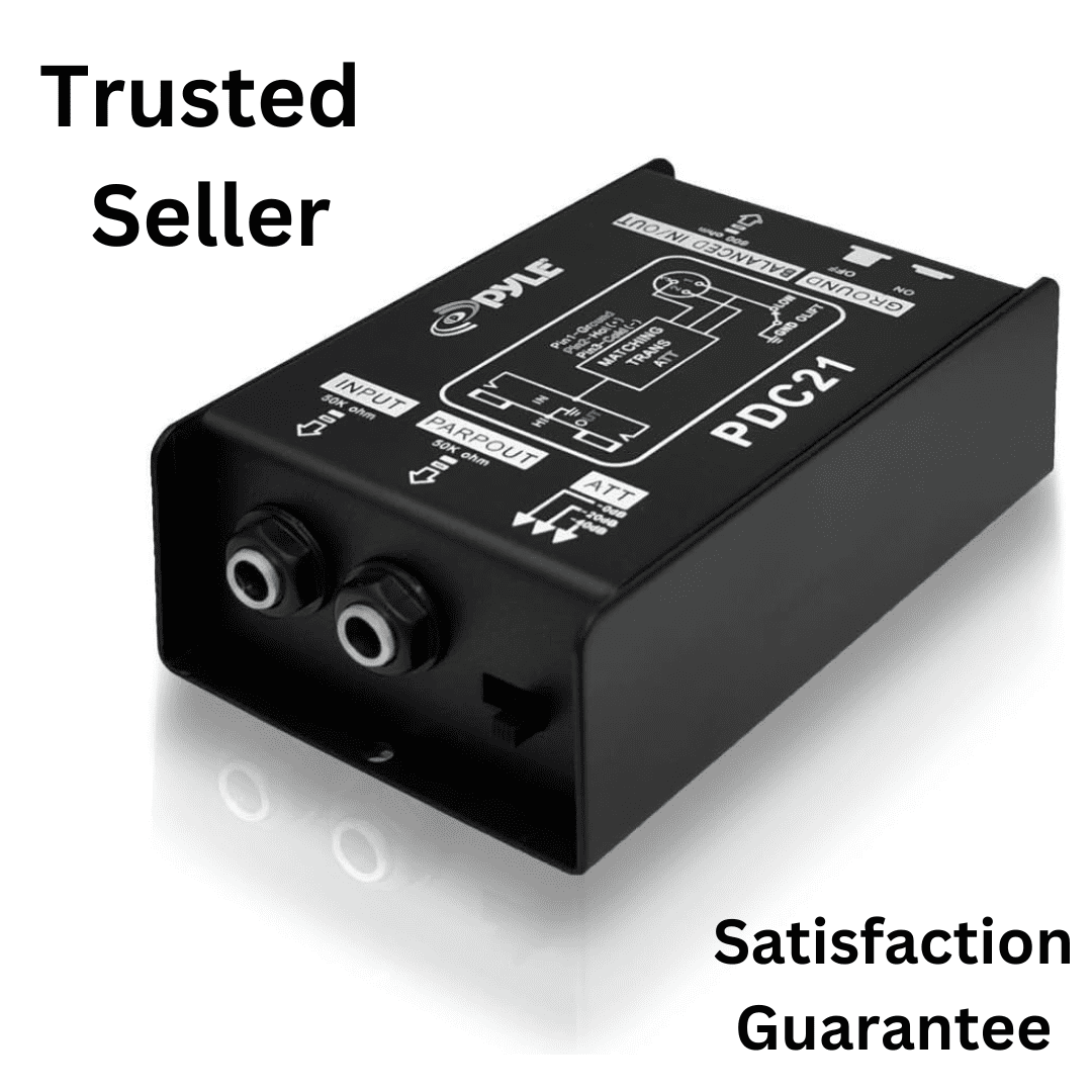 Pyle PDC21 Premium Direct Injection Audio Box, 1/4" Connector, Black ...