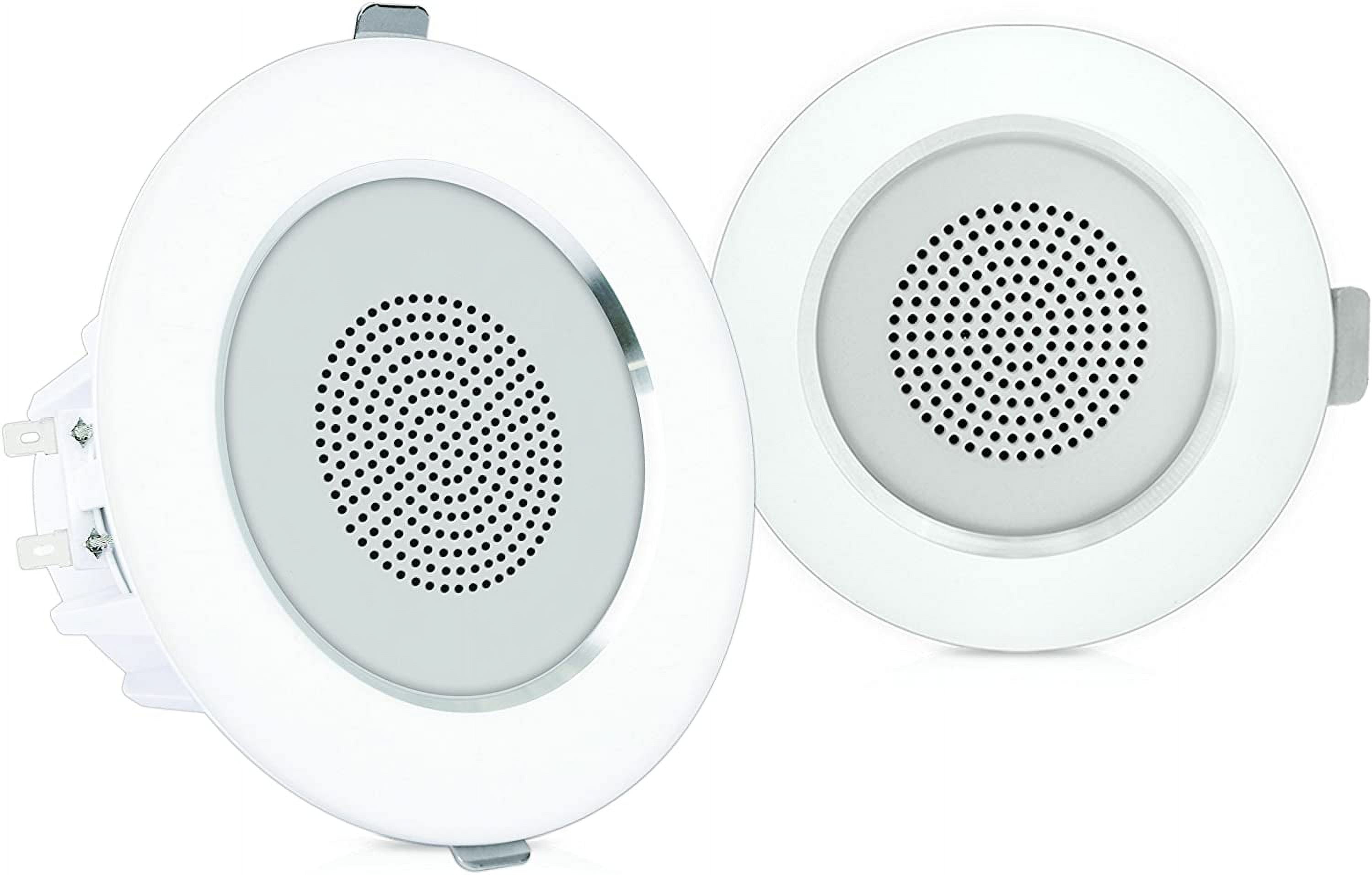 Pyle PDIC4 - 4’’ Ceiling / Wall Speakers, 2-Way Aluminum Frame Speaker ...