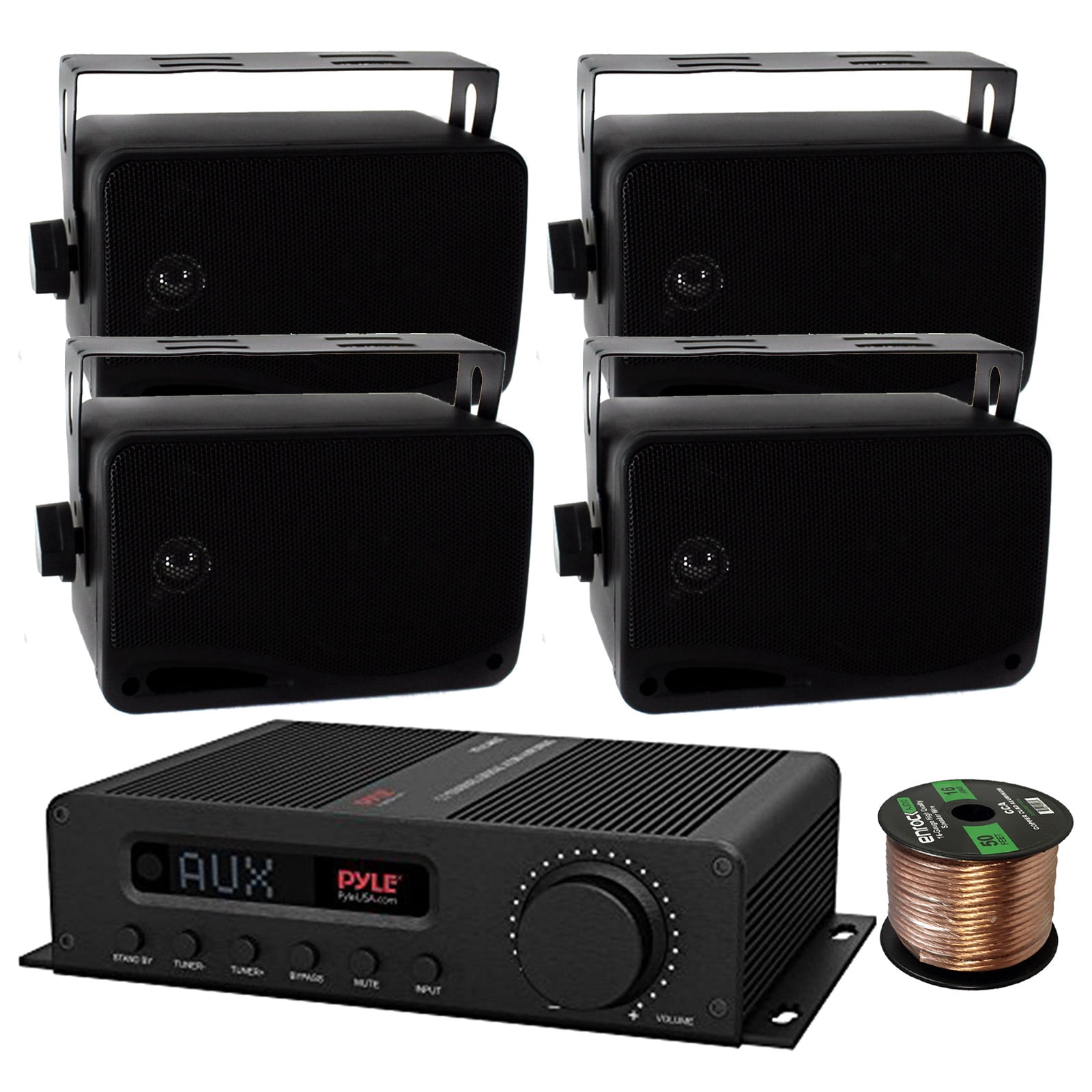 Pyle PFA540BT 5-Channel Hi-Fi Compact Bluetooth FM Radio Audio ...