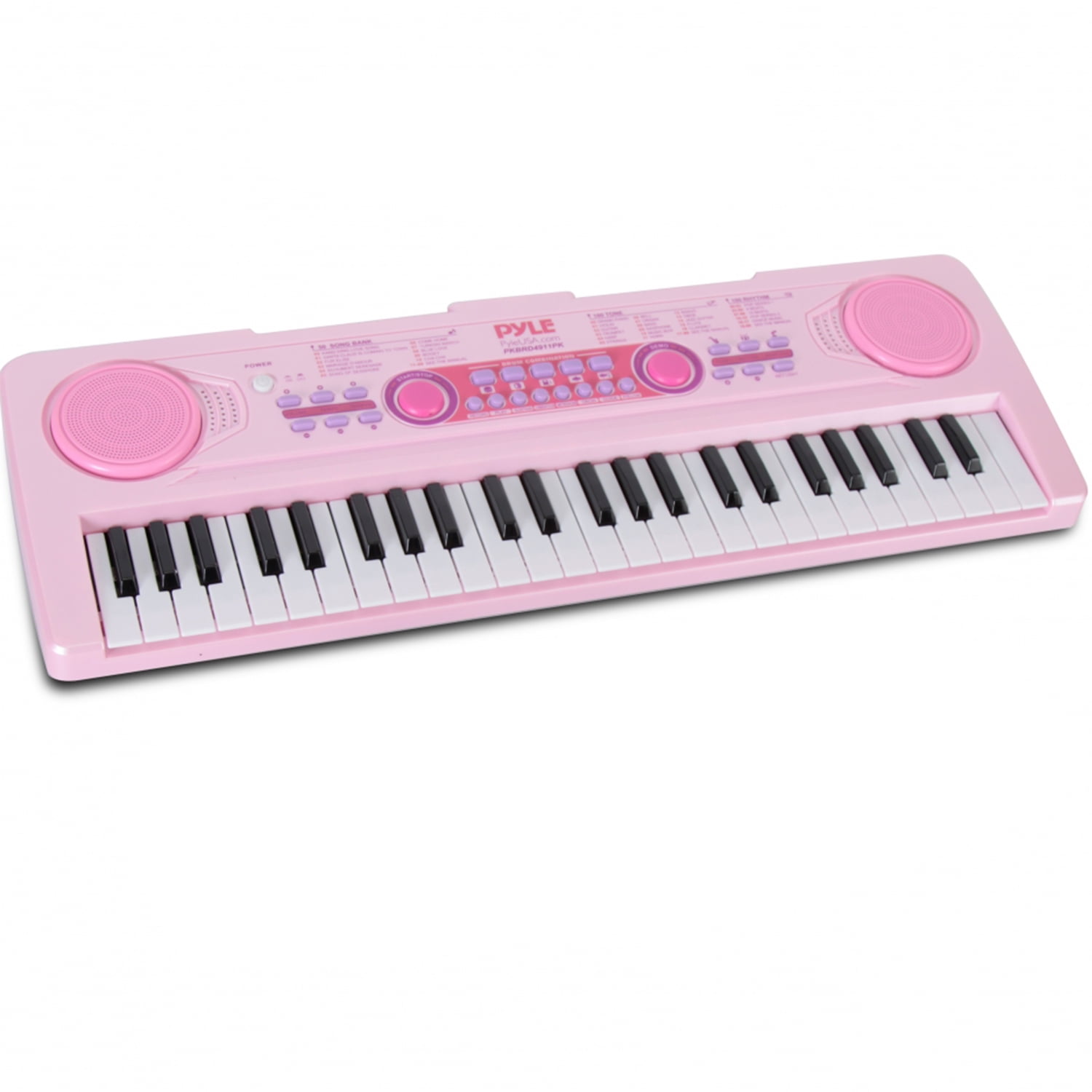Pyle PKBRD4911PK Portable Rechargeable Kids Music Keyboard with Wired ...