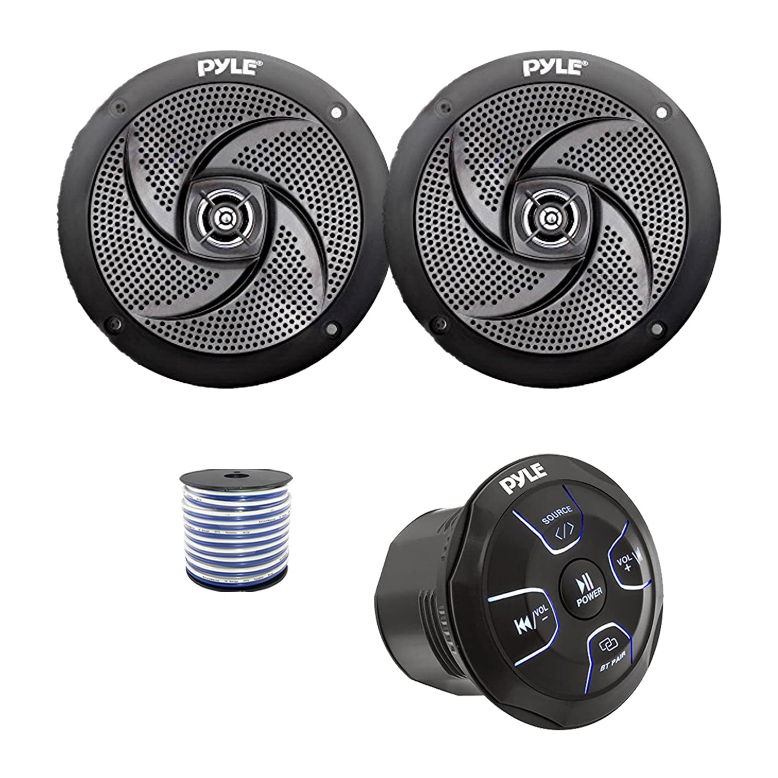 Pyle PLMRBT20 Marine 4-Channel Amplified Wireless Bluetooth Audio ...