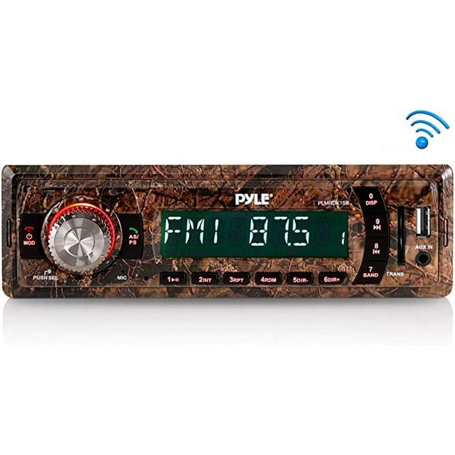 Pyle PLMRDK18B Camo Stereo Radio Head Unit Receiver Bluetooth Streaming ...