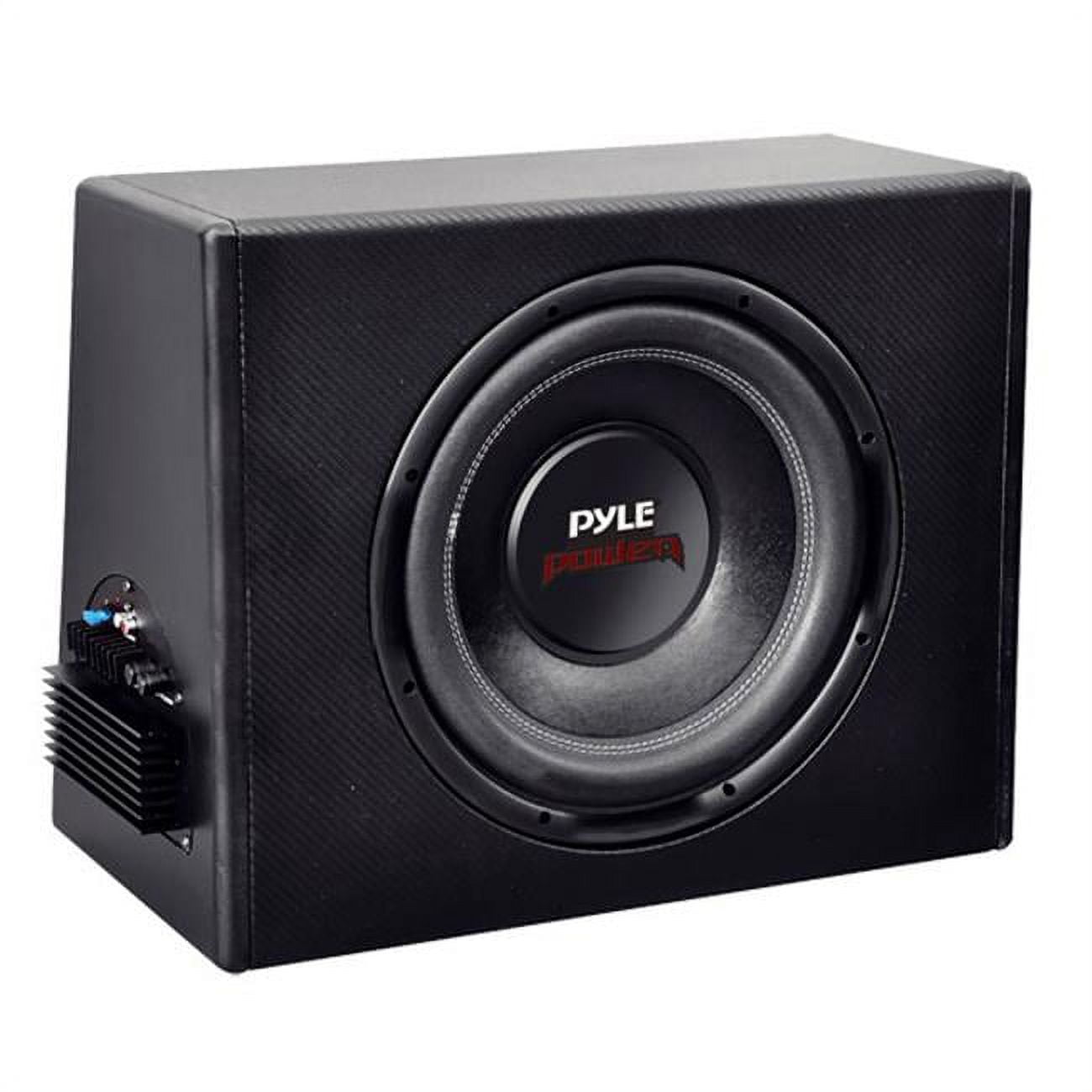 Pyle PLPR10A 10" 300W Slim Car Subwoofer with Sub Box + R2002 400W Amp ...