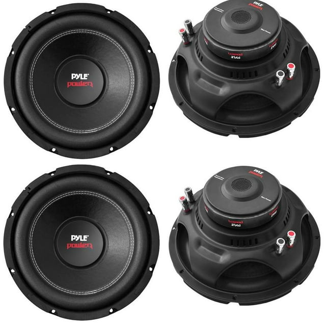 Pyle PLPW10D Power 10" 1000W 4 Ohm Car Audio DVC Subwoofer Speaker (4 Pack) - Walmart.com