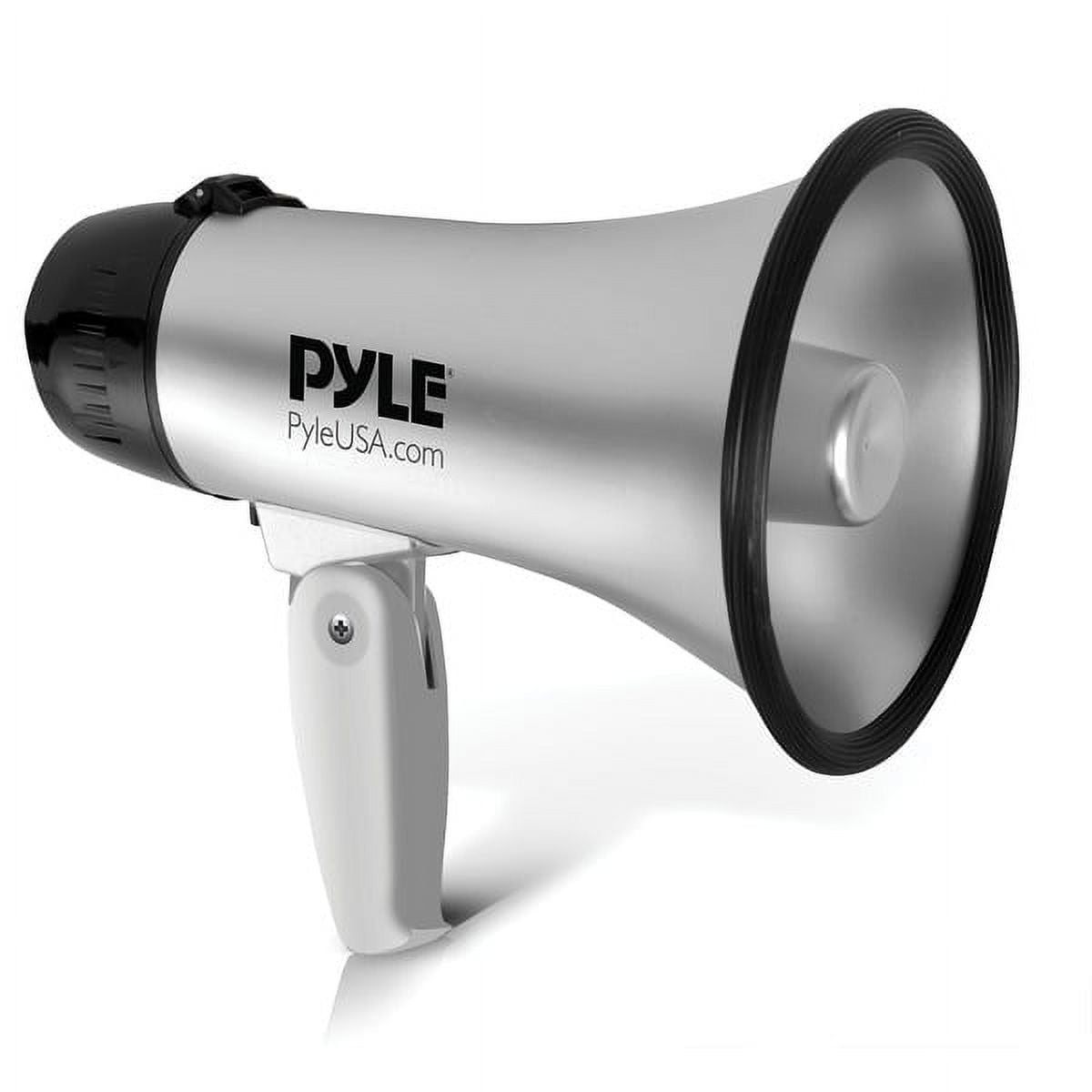 Pyle Portable Megaphone, 20 Watt, Foldable Handle, Siren Alert, 400 ...