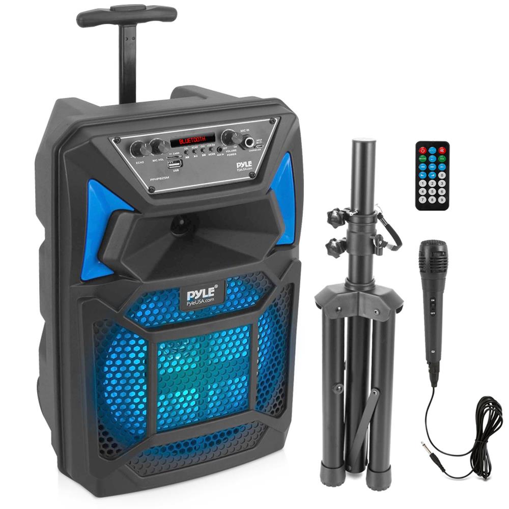 Pyle Portable Bluetooth Speaker System 600W Rechargeable Outdoor Bluetooth Speaker Portable ...