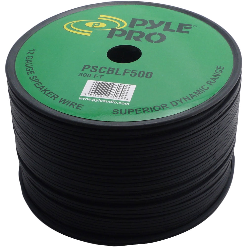 Pyle PSCBLF500 500ft 12 Awg Spool Speaker Cable With Rubber Jacket ...