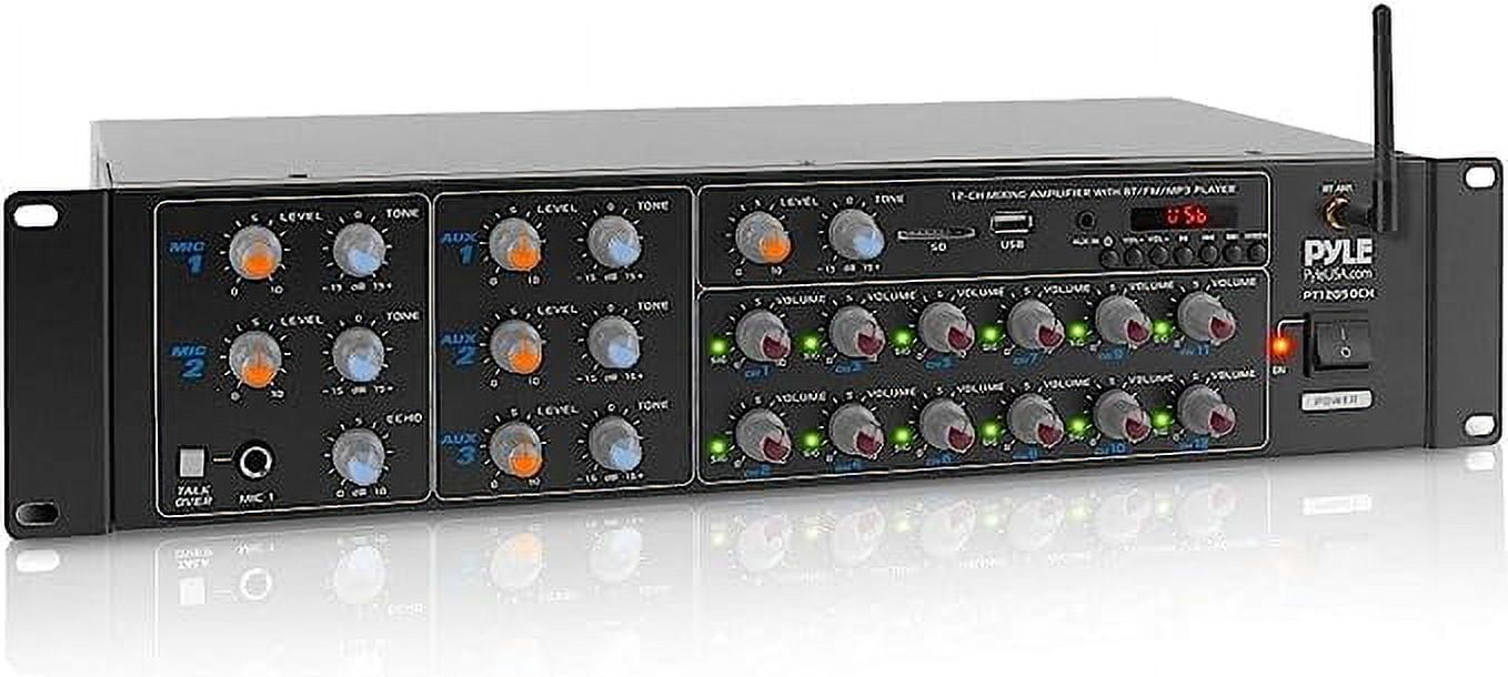 Pyle Pro Audio Bluetooth 6000 Watts 12 Channel Amplifier - Professional ...