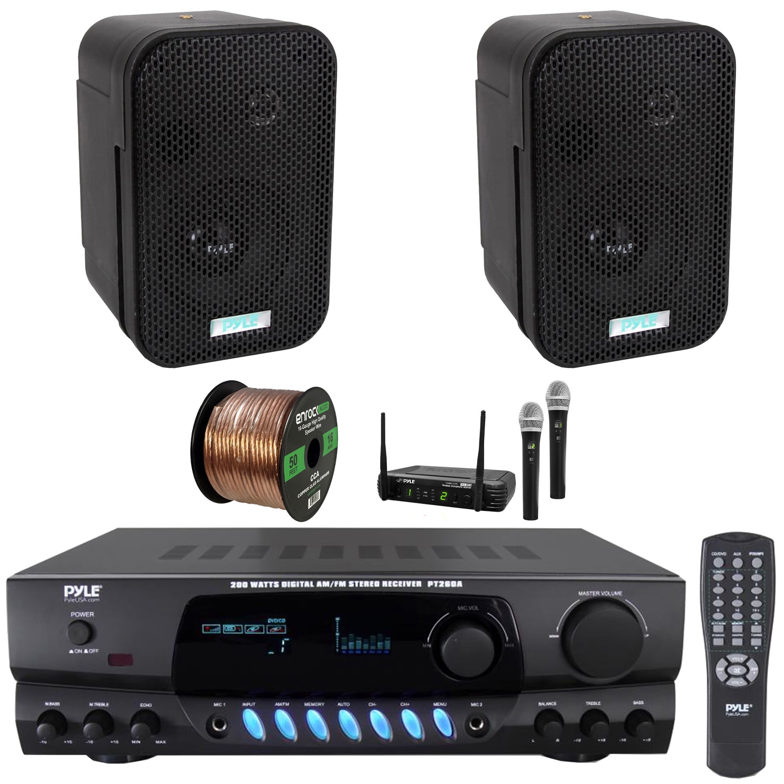 Pyle PT260A Digital Display Screen 200 Watts Digital AM/FM Radio Home ...
