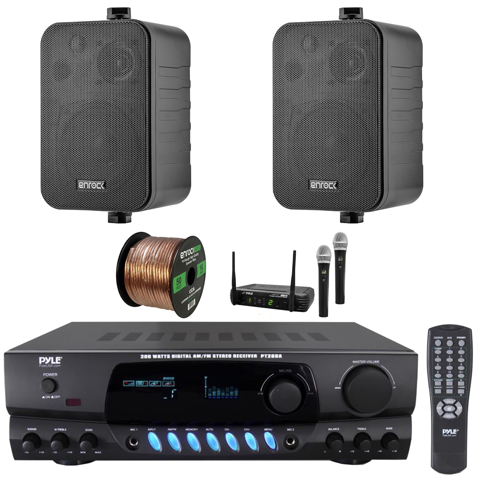 Pyle PT260A Digital Display Screen 200 Watts Digital AM/FM Radio Home ...