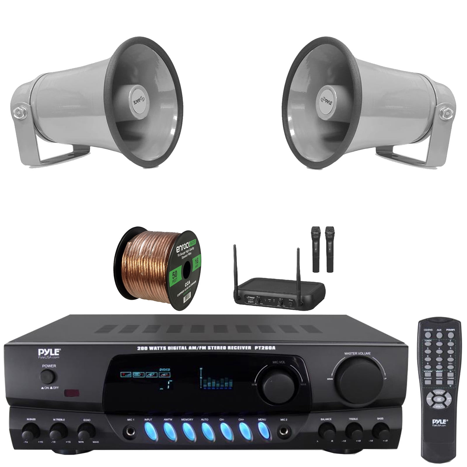 Pyle PT260A Digital Display Screen 200 Watts Digital AM/FM Radio Home ...