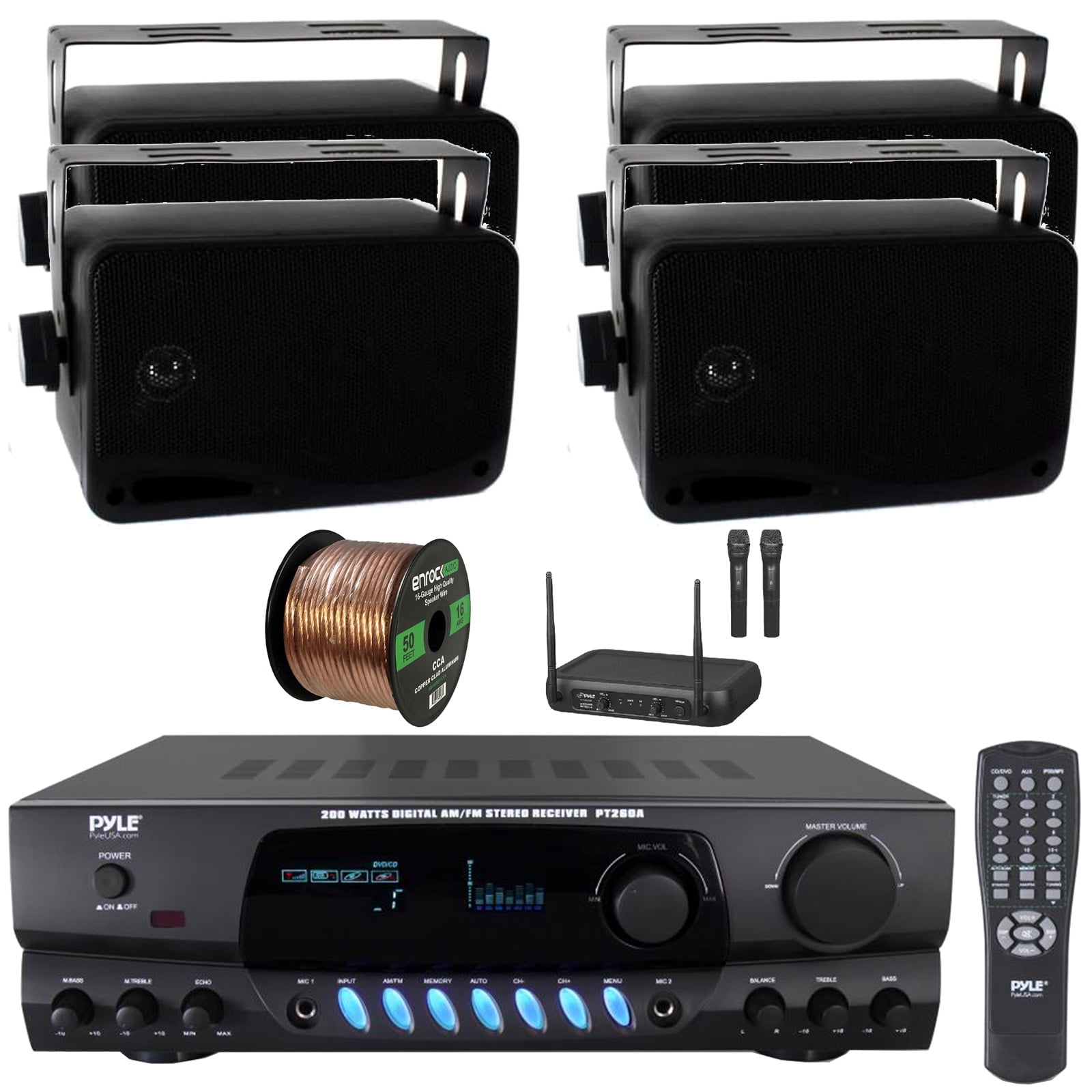 Pyle PT260A Digital Display Screen 200 Watts Digital AM/FM Radio Home ...