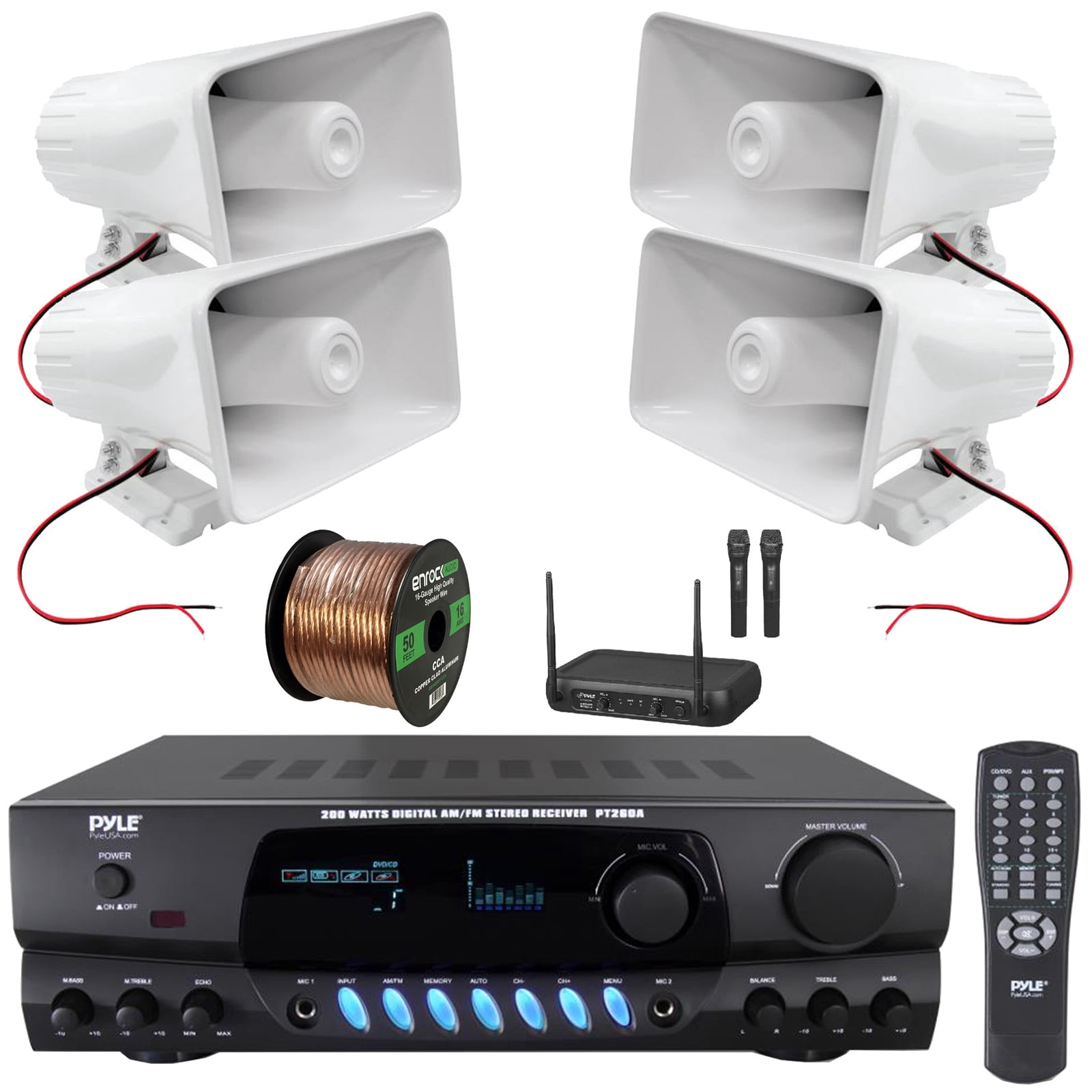 Pyle PT260A Digital Display Screen 200 Watts Digital AM/FM Radio Home ...