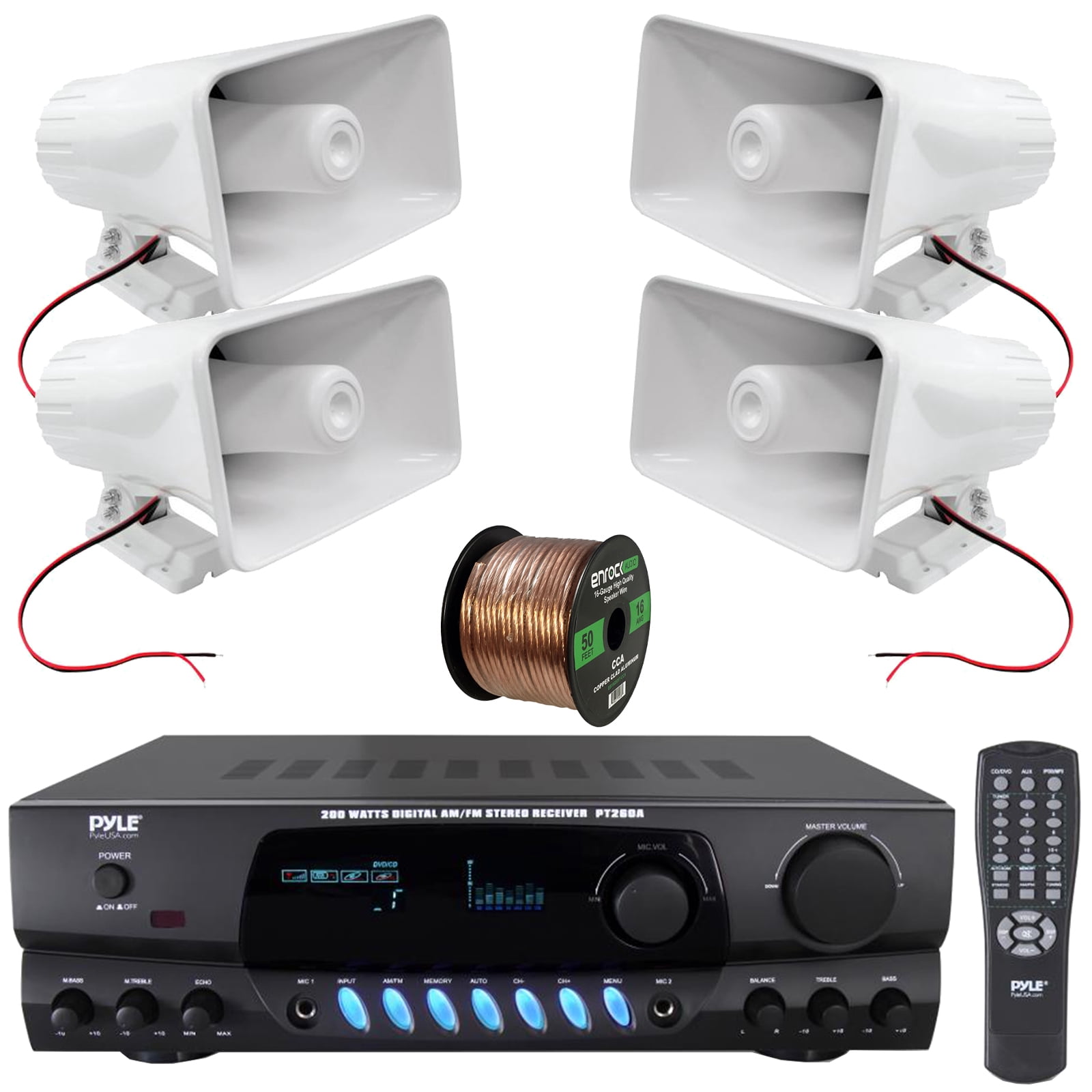 Pyle PT260A Digital Display Screen 200 Watts Digital AM/FM Radio Home ...