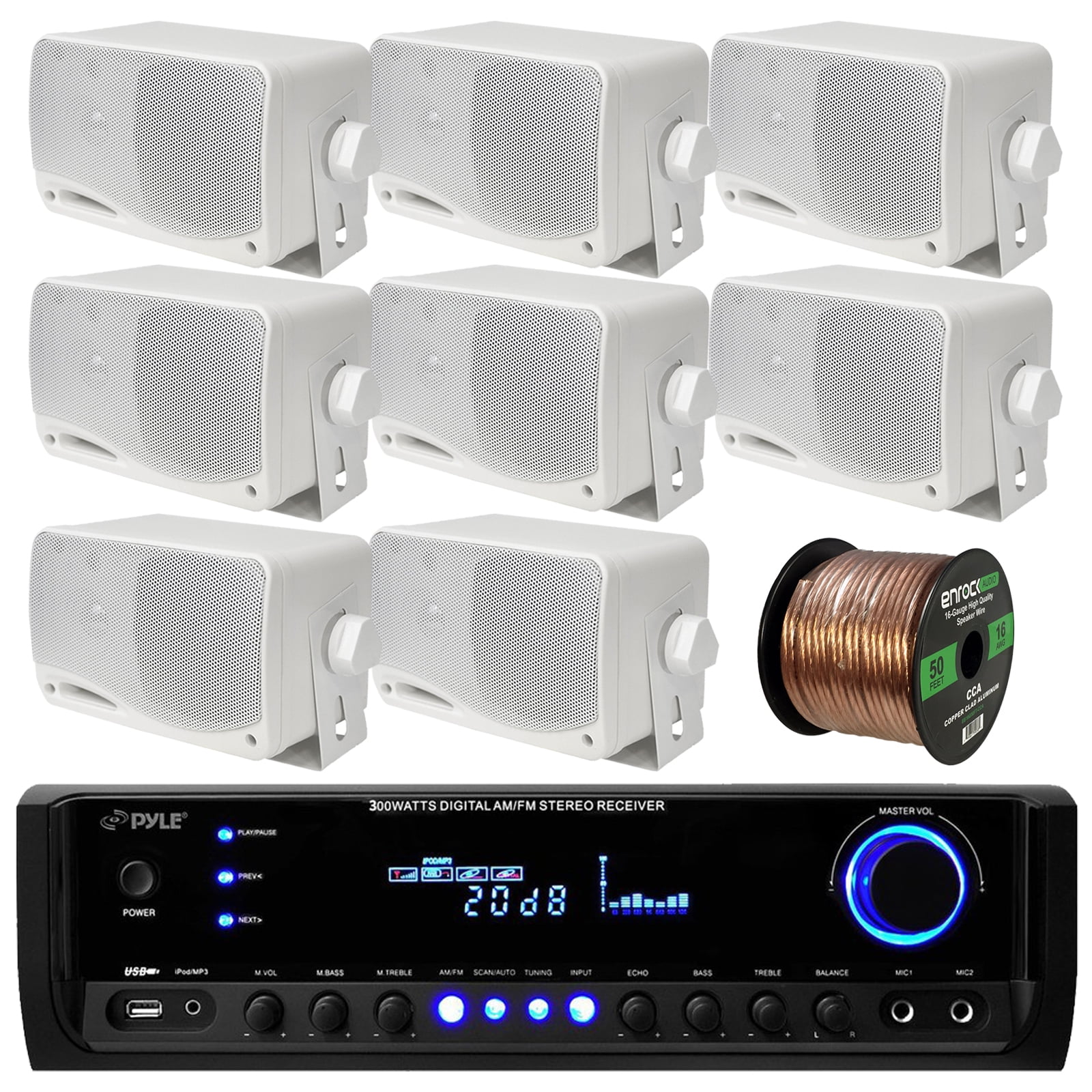 Pyle PT390BTU Bluetooth Digital Home Theater 300-Watt Stereo Receiver ...