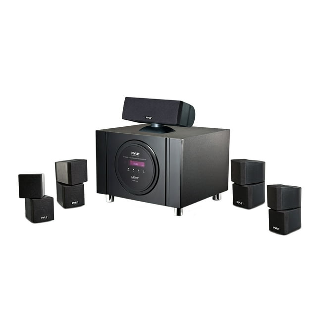 Pyle Bluetooth 5.1 Channel 300W Home Theater System with Wireless ...