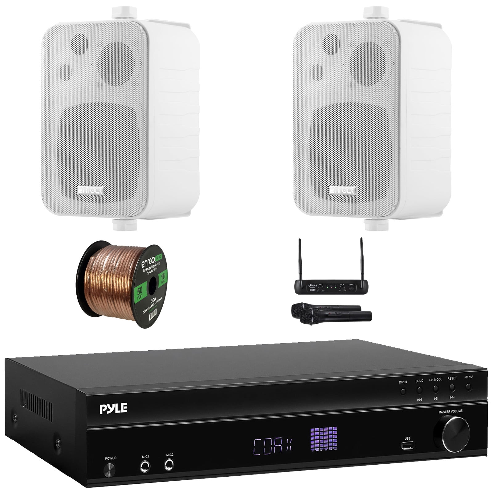 Pyle PT875BT 5.2 Channel 1000W Max USB-A MP3 Player FM Radio Bluetooth ...