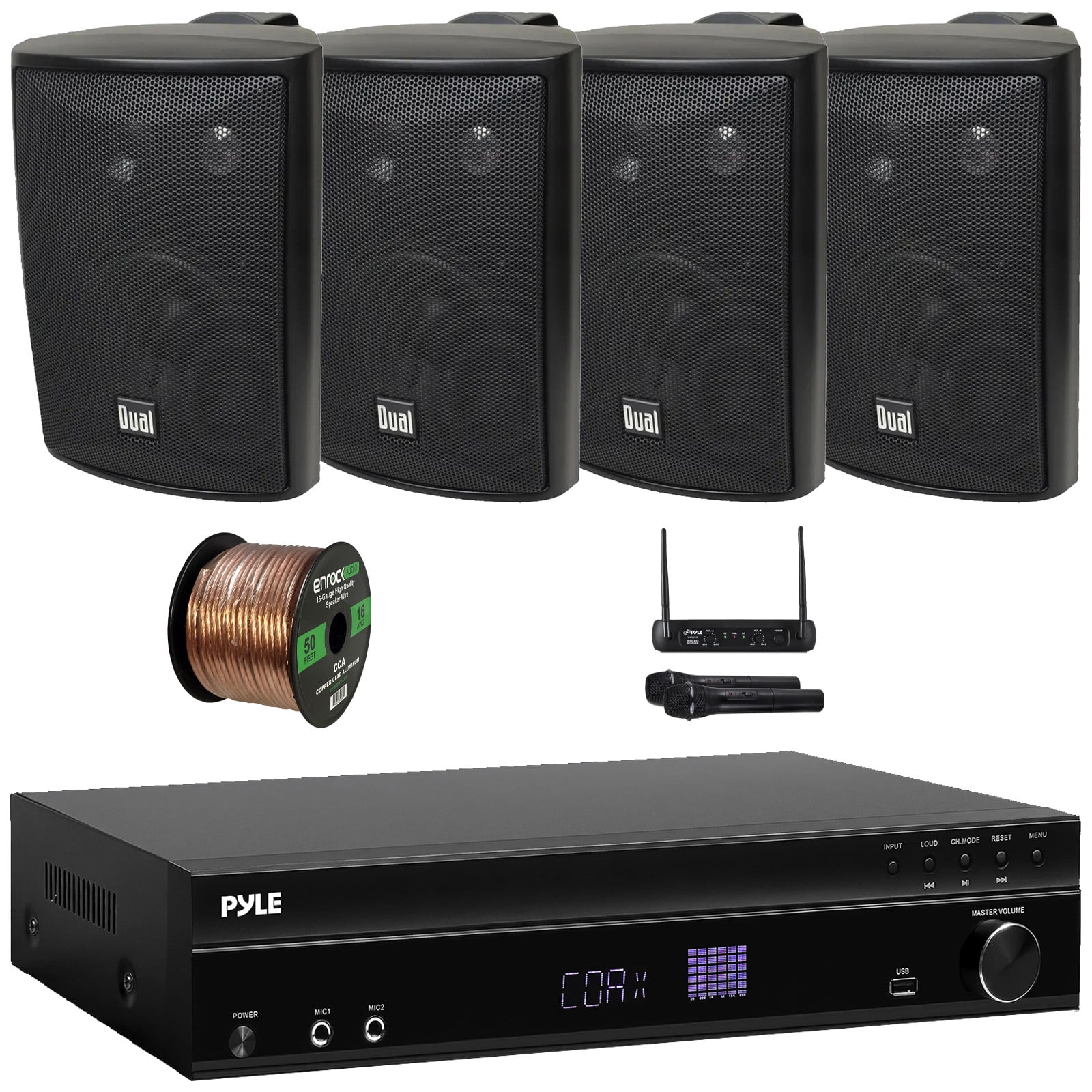 Pyle PT875BT 5.2 Channel 1000W Max USB-A MP3 Player FM Radio Bluetooth ...