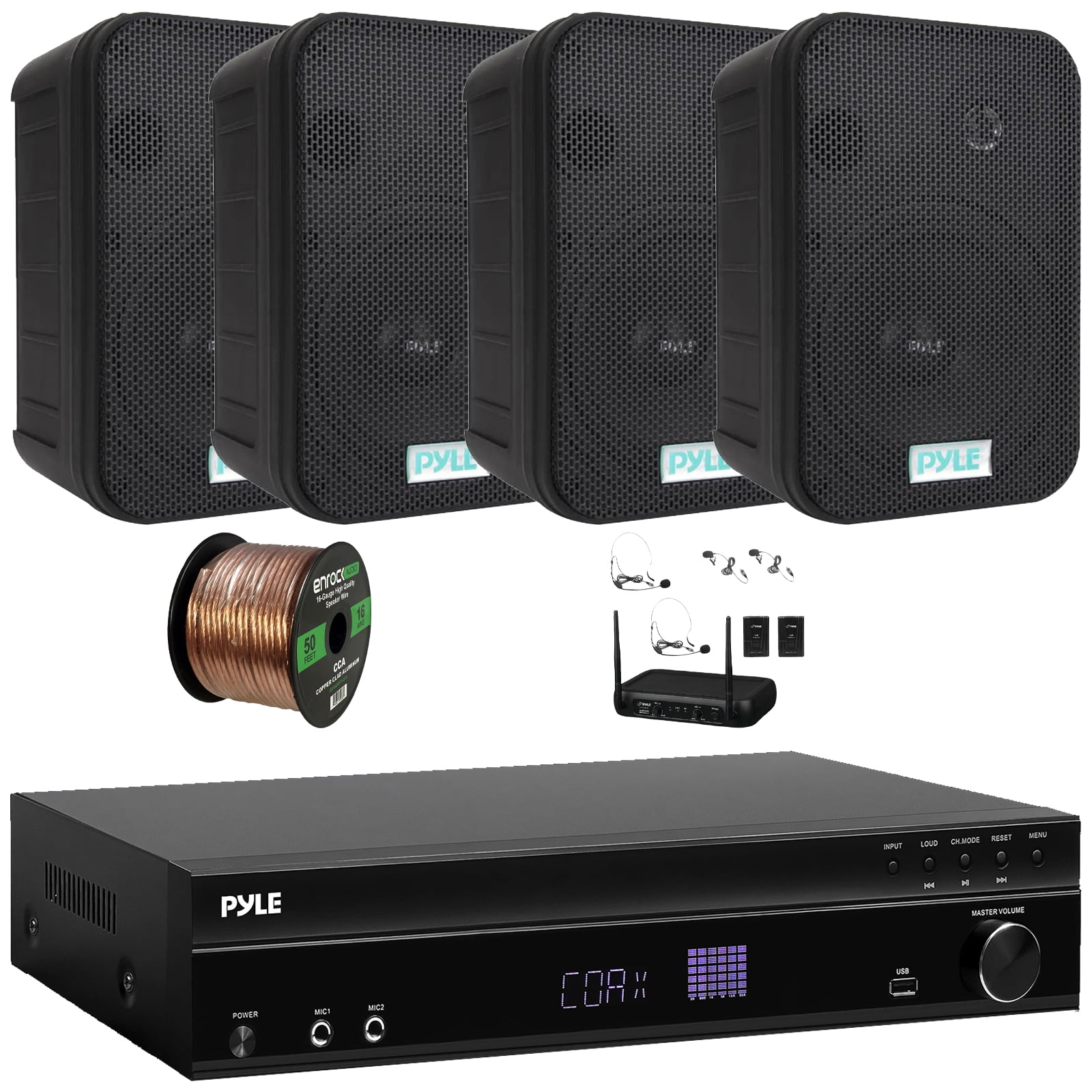 Pyle PT875BT 5.2 Channel 1000W Max USB-A MP3 Player FM Radio Bluetooth ...