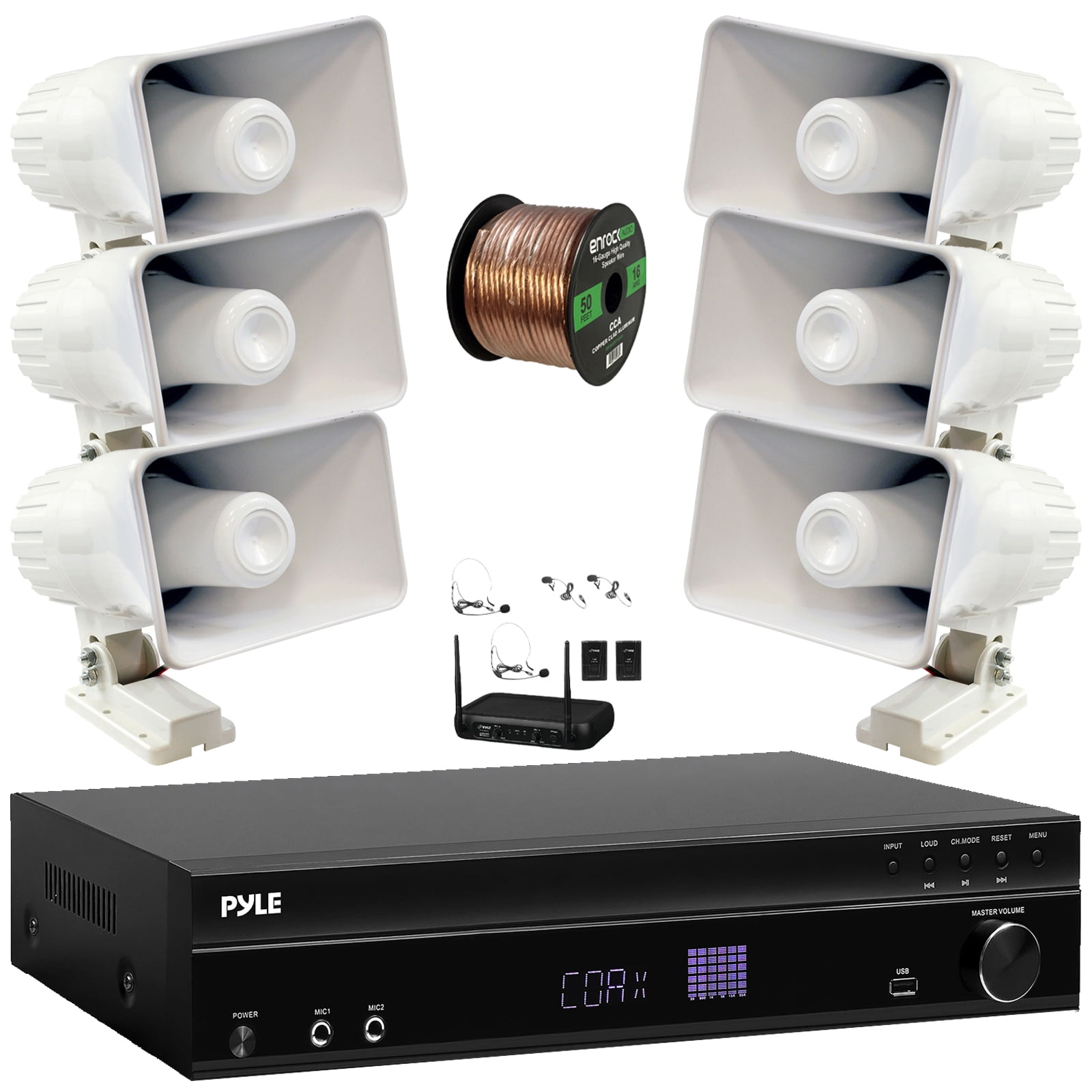 Pyle PT875BT 5.2 Channel 1000W Max USB-A MP3 Player FM Radio Bluetooth ...