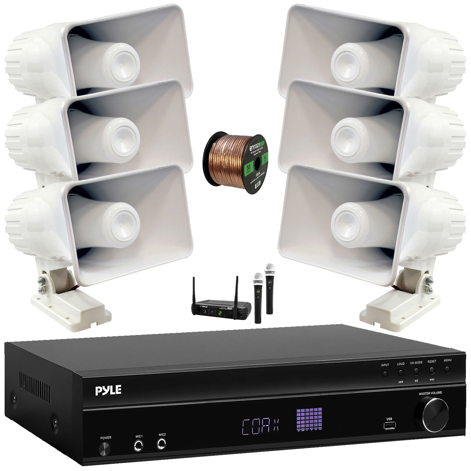 Pyle PT875BT 5.2 Channel 1000W Max USB-A MP3 Player FM Radio Bluetooth ...