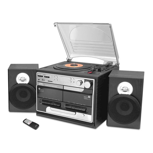 Pyle PTTCSM70BT - Vintage Classic-Style Bluetooth Turntable & Speaker ...