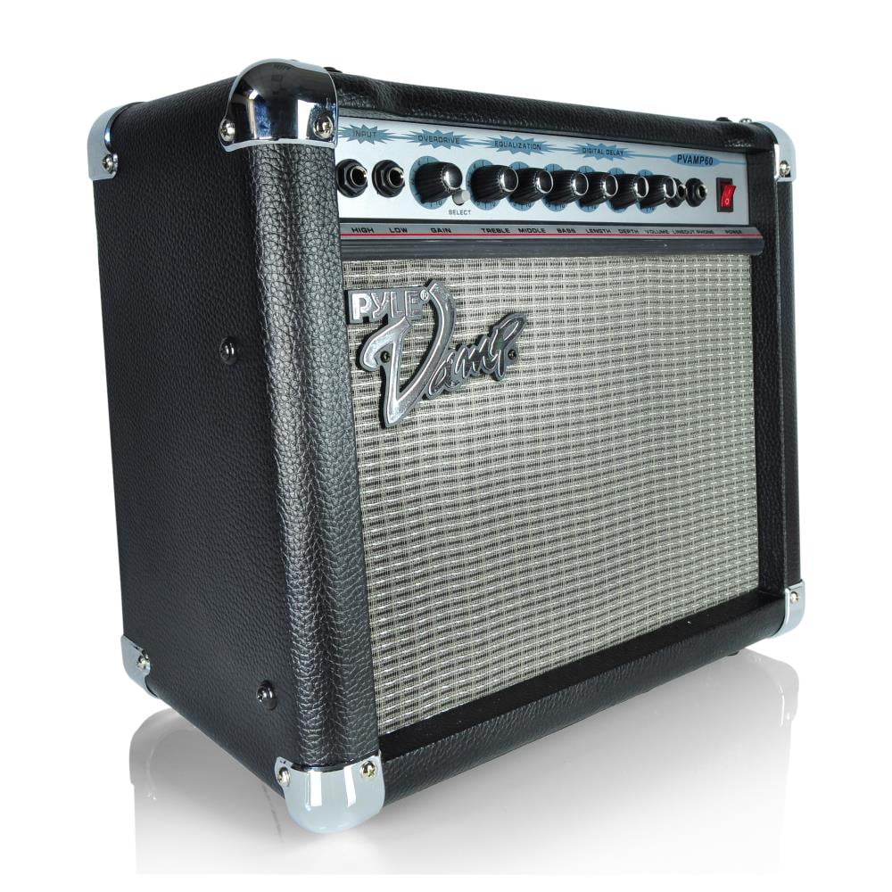 Pyle PVAMP60 Pro Vamp Series 60 Watt Amplifier w/ 3 Band EQ & Overdrive ...
