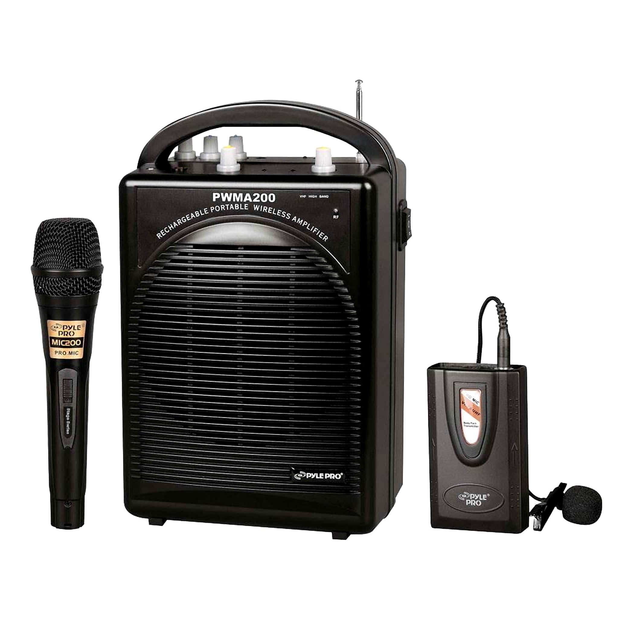 Lanzar, Portable PA System, PWMA200, Wireless Lavalier Microphone ...
