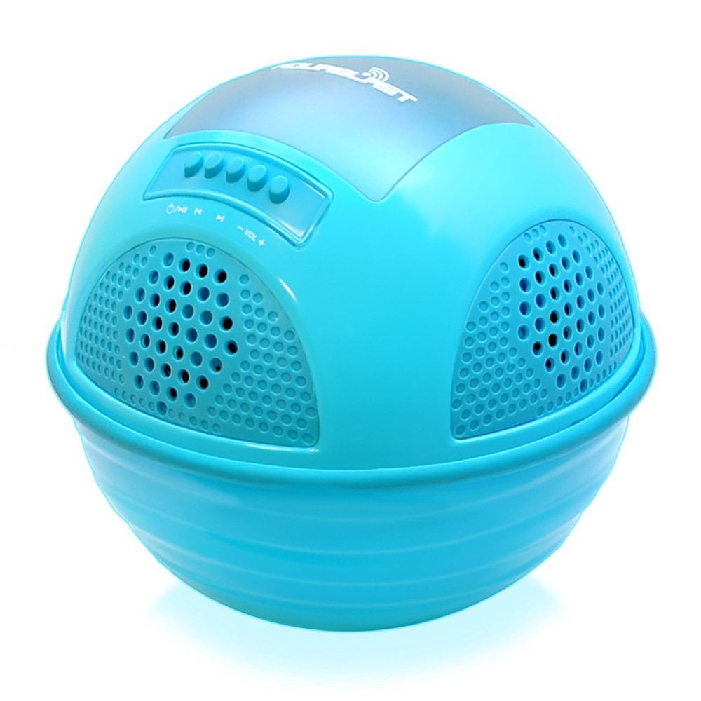 Pyle PWR90DBL Aqua Blast Waterproof Bluetooth Floating Pool Speaker ...