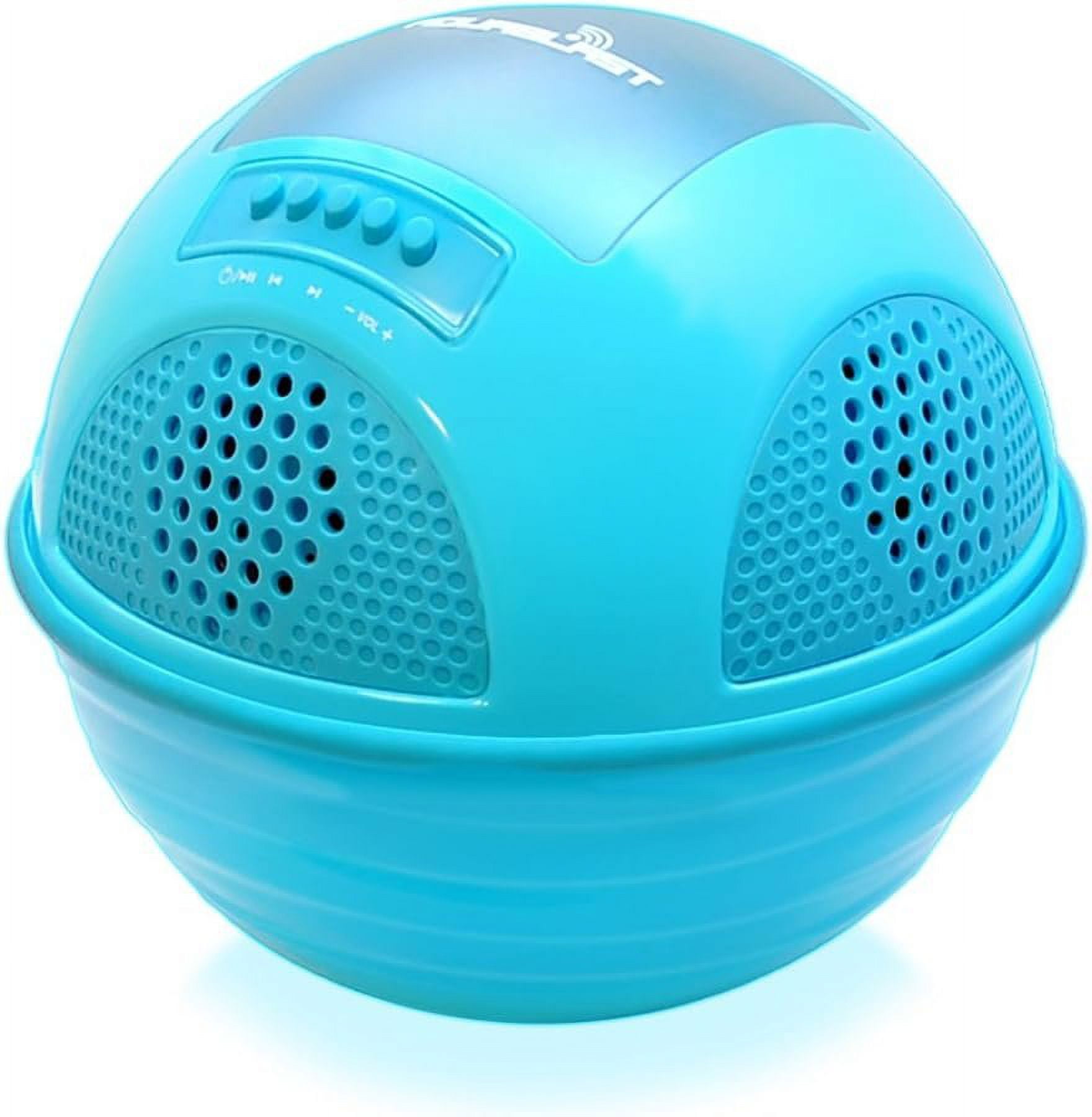 Pyle PWR90DBL Aqua Blast Waterproof Bluetooth Floating Pool Speaker ...