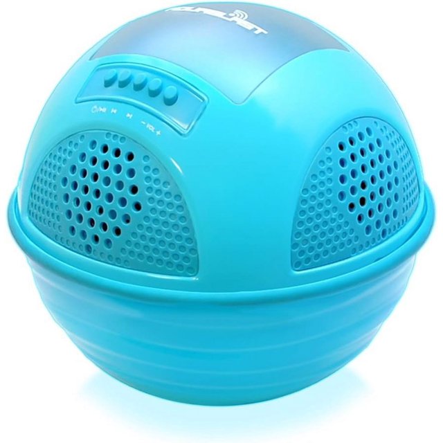 Pyle PWR90DBL Aqua Blast Waterproof Bluetooth Floating Pool Speaker ...