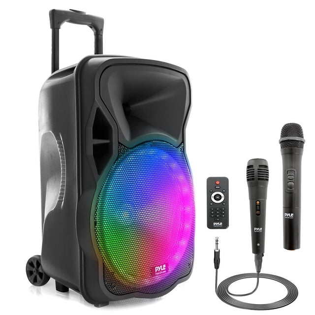 Pyle Portable Bluetooth PA Speaker - 300W 12” Rechargeable Indoor ...