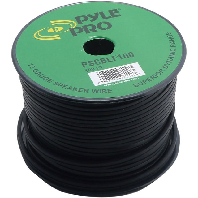 Pyle-Pro PSCBLF100 100 Feet 12 AWG Spool Speaker Cable with Rubber ...