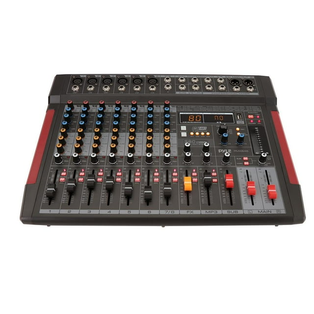 Pyle Professional DJ Audio Mixer Controller - 8-Channel DJ Sound Mixer ...