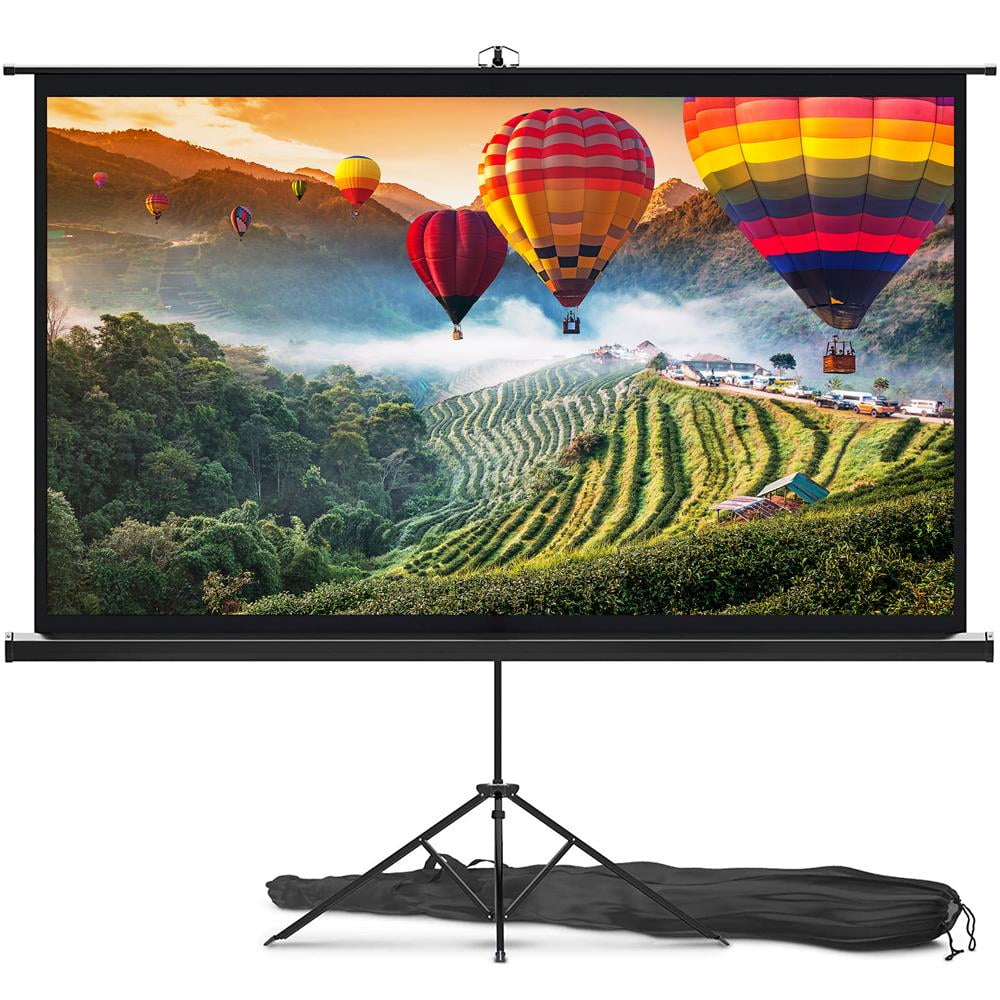 Pyle Projector Screen with Stand 80-inch Floor Standing Portable Fold ...